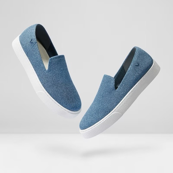 Vivaia | Shoes | Vivaia Blue And White Slipon Sneakers With Rubber ...